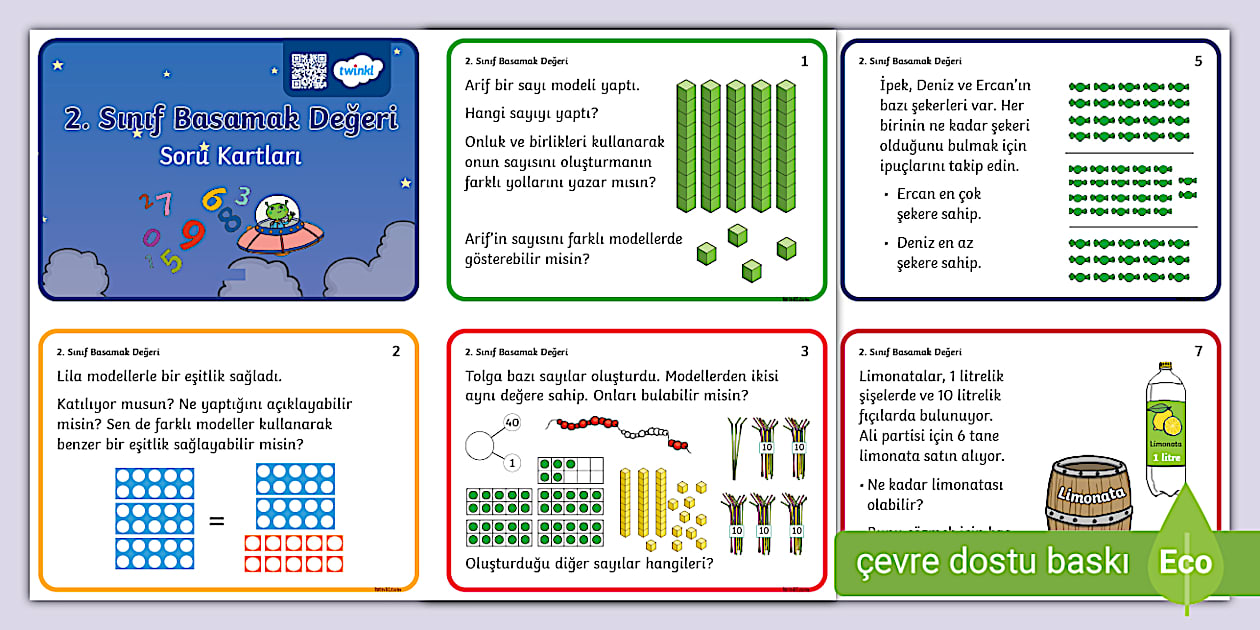 2. Sınıf Basamak Değeri | Soru Kartları (teacher made)