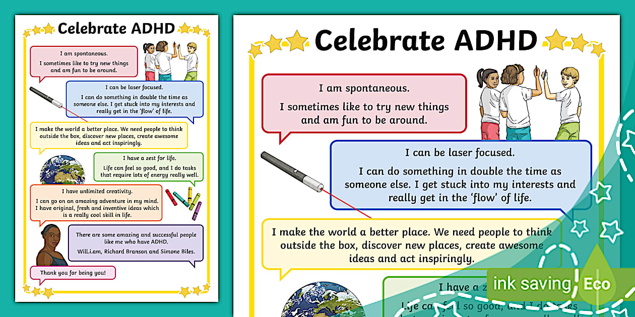 Celebrate ADHD Poster (teacher made) - Twinkl