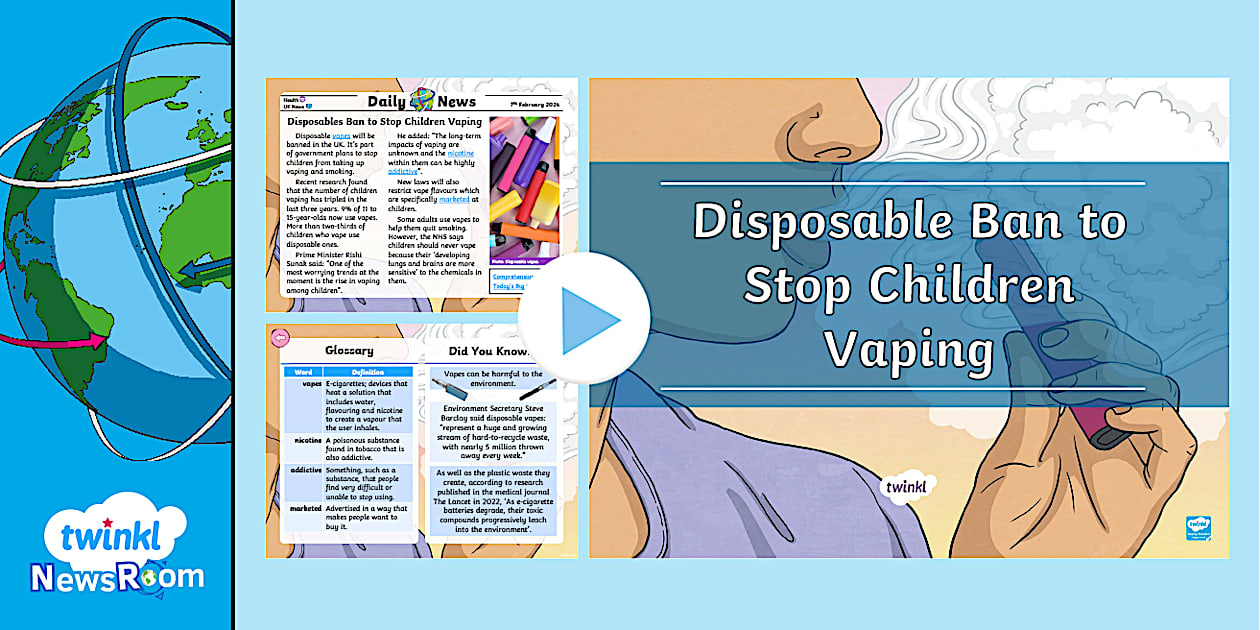 Disposable Ban to Stop Children Vaping | Twinkl Resources