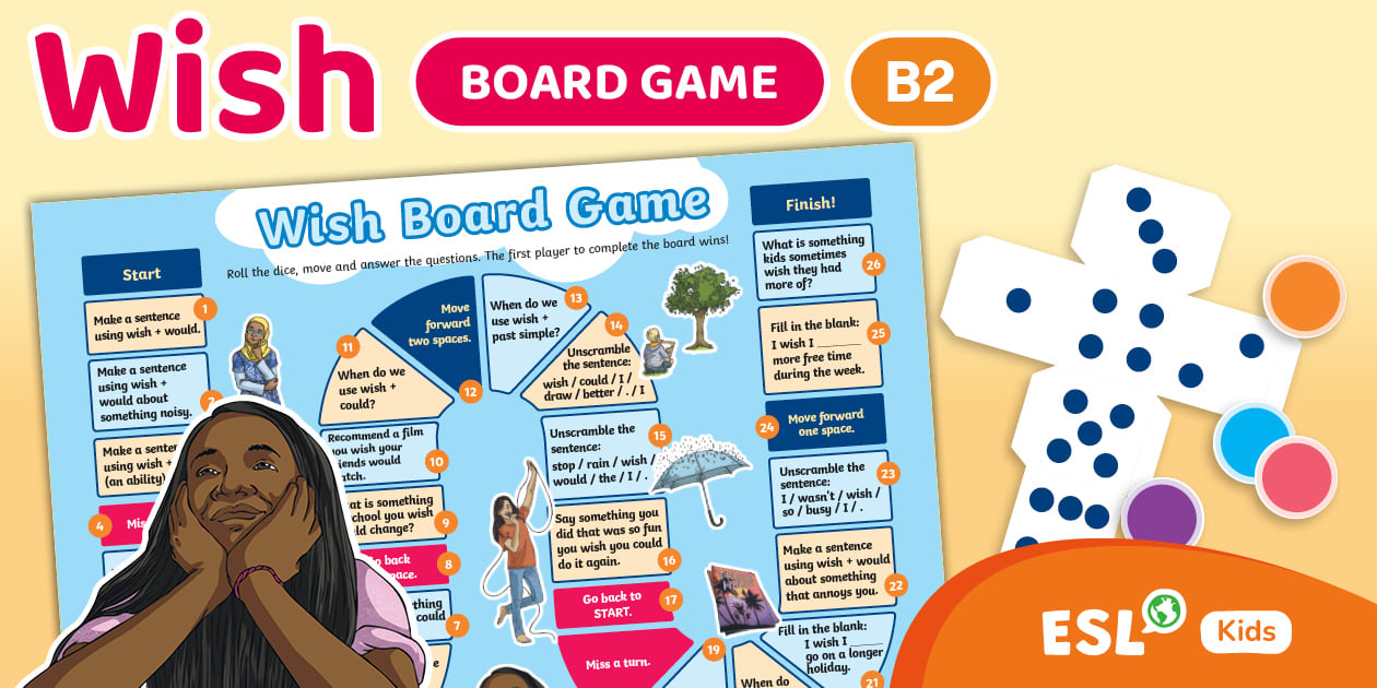 ESL Wish Board Game [Kids, B2]