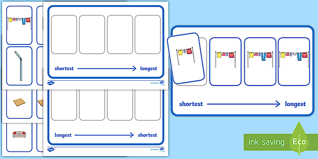 Editable Workstation Pack – Length Ordering (4 Pictures) Activity Pack