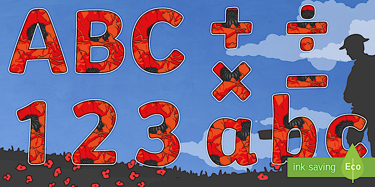Remembrance Day Lettering for Classroom Displays - Twinkl