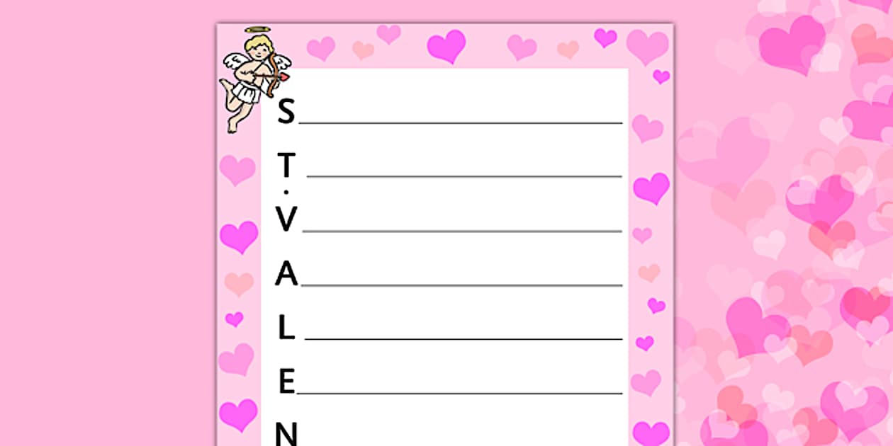 Valentine's Acrostic Poem French (teacher made) - Twinkl