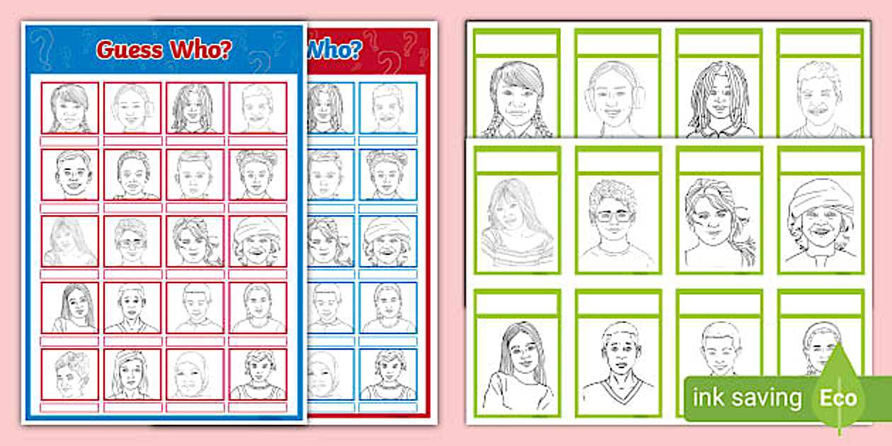 Blank Guess Who - ESL - TEFL - Twinkl Resources - Twinkl