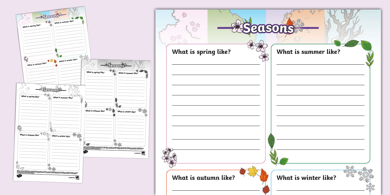 Seasons Fact File Template - Twinkl Science (Teacher-Made)