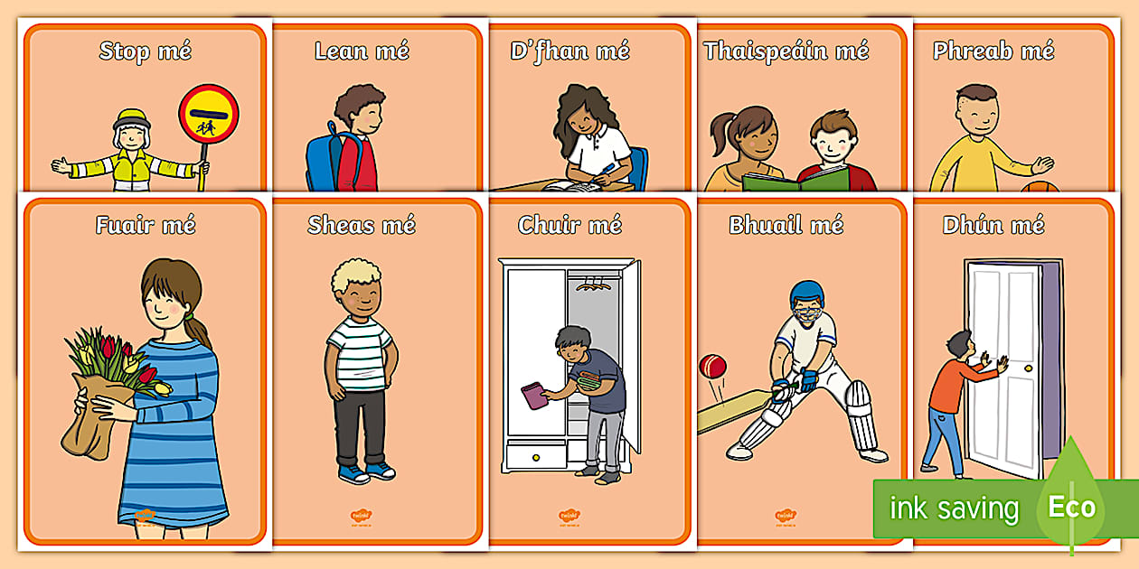 Editable Irish Past Tense Verbs Posters Gaeilge - Twinkl