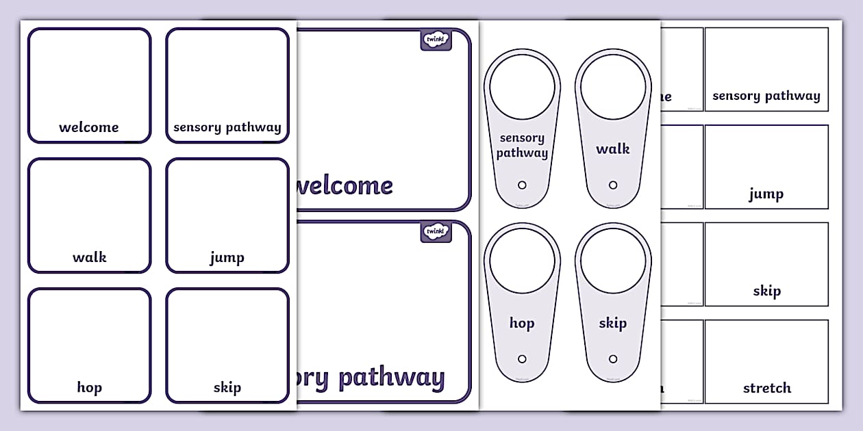 Sensory Pathway Blank Action Cards Display Pack - Twinkl