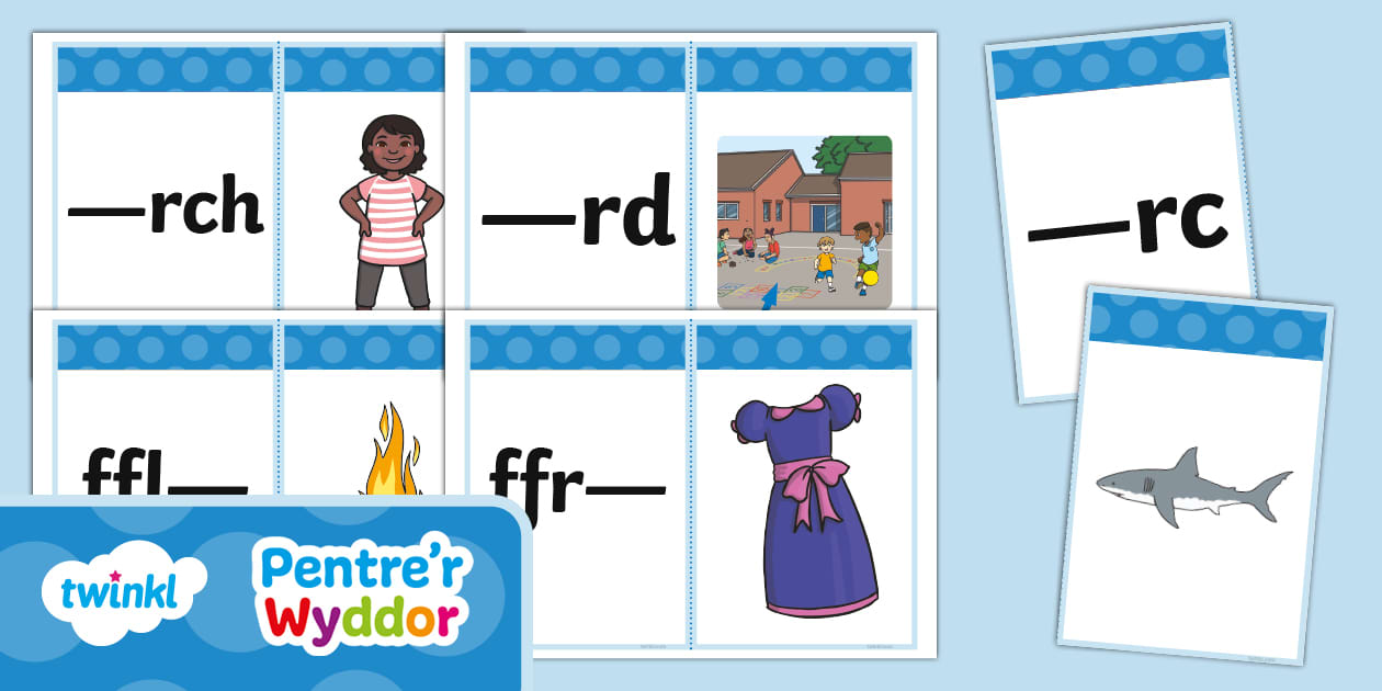 Cardiau Fflach 4: Cytseiniaid Clwm ar Ddechrau/Diwedd Gair