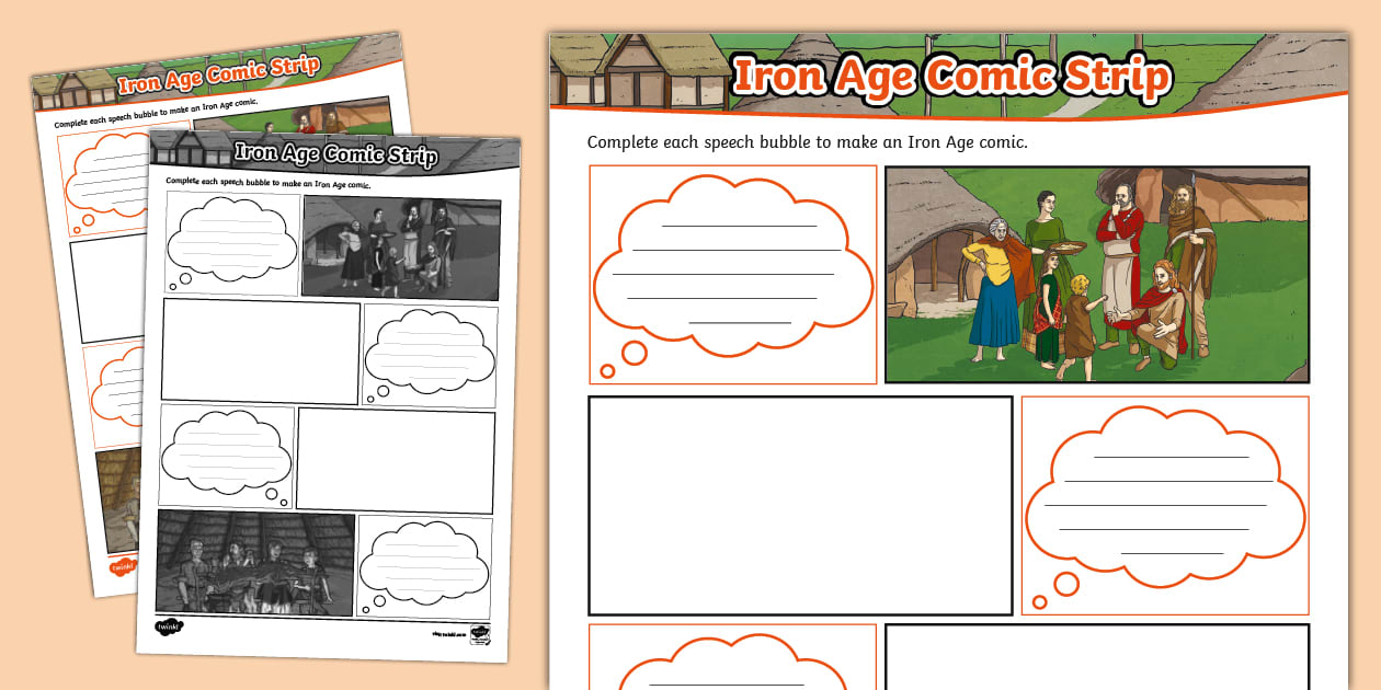 Finish the Iron Age Comic Strip Worksheet