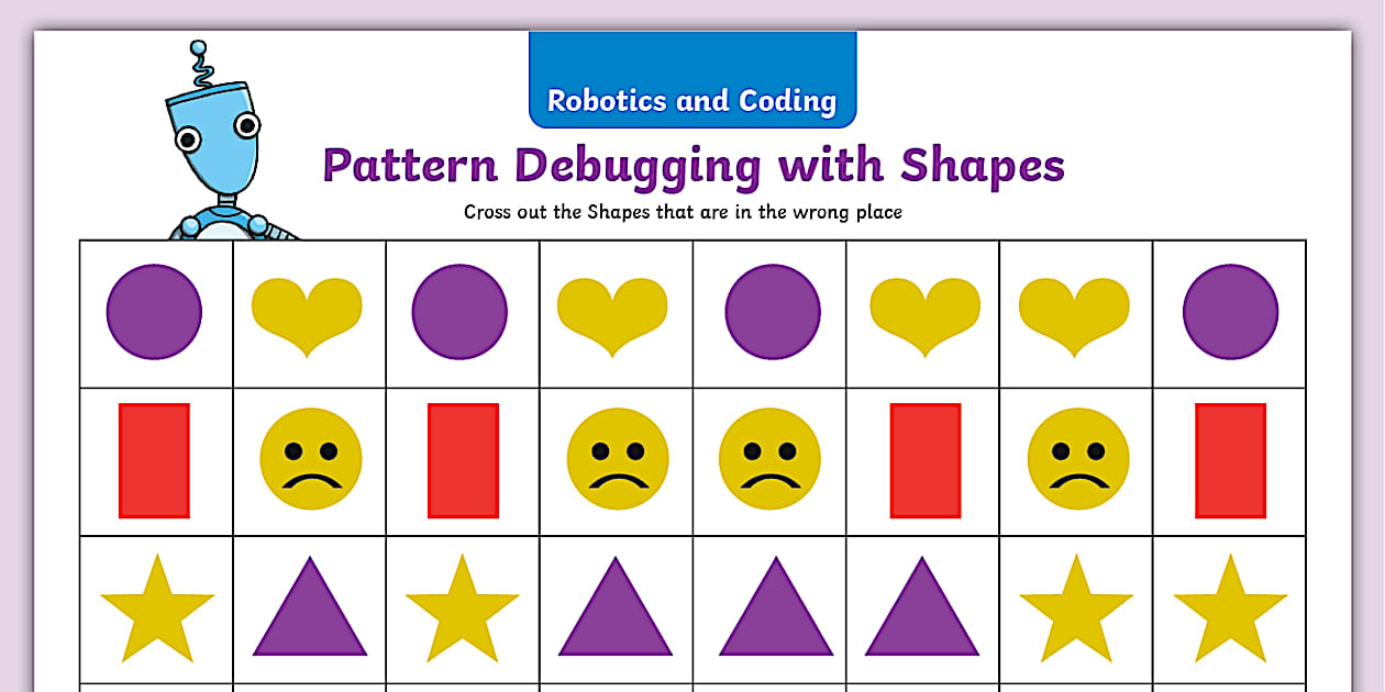Grade R Coding and Robotics - Debugging Shape Patterns