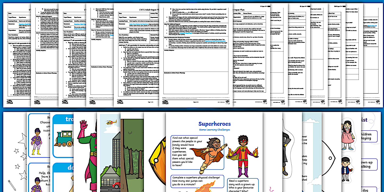 EYFS Superheroes Planning and Resource Pack (Ages 3-4)