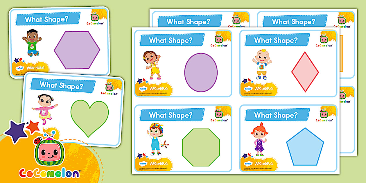 FREE! - CoComelon: What Shape? Flash Cards (teacher made)