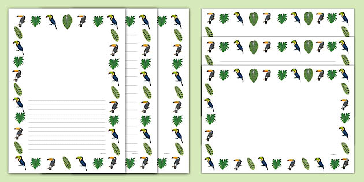 Toucan Page Borders (teacher made) - Twinkl