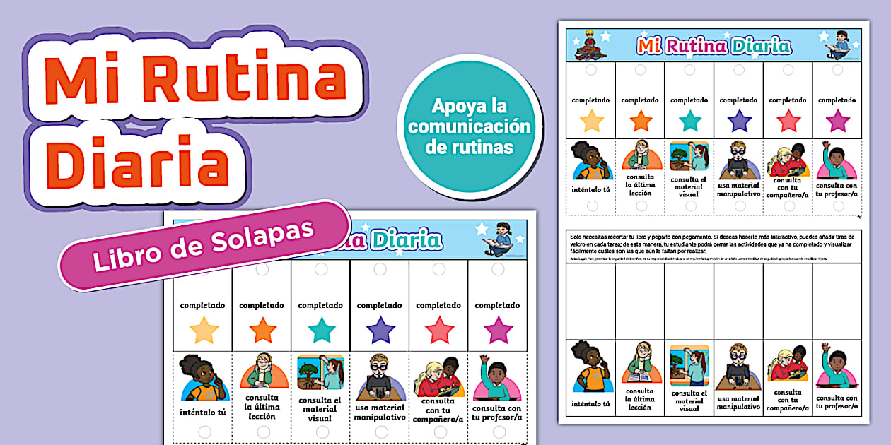 Libro de Solapas: Mi Rutina Diaria - Twinkl