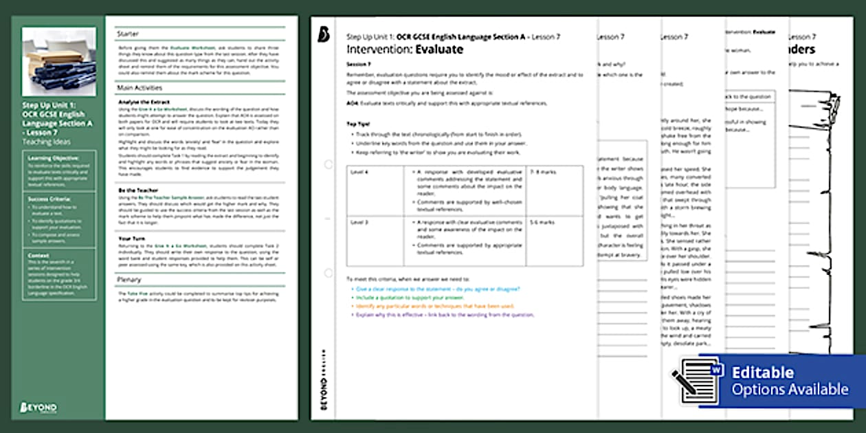 English Intervention Lesson 7 | GCSE OCR English Language