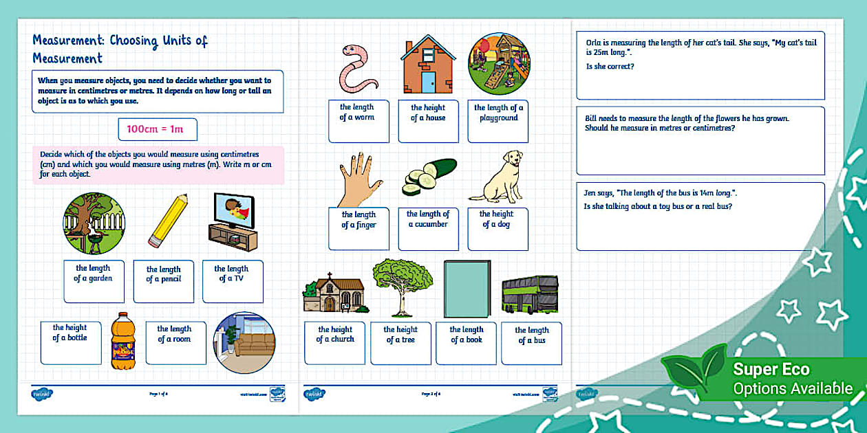 Measurement: Choosing Units of Measurement (Ages 5 - 6)