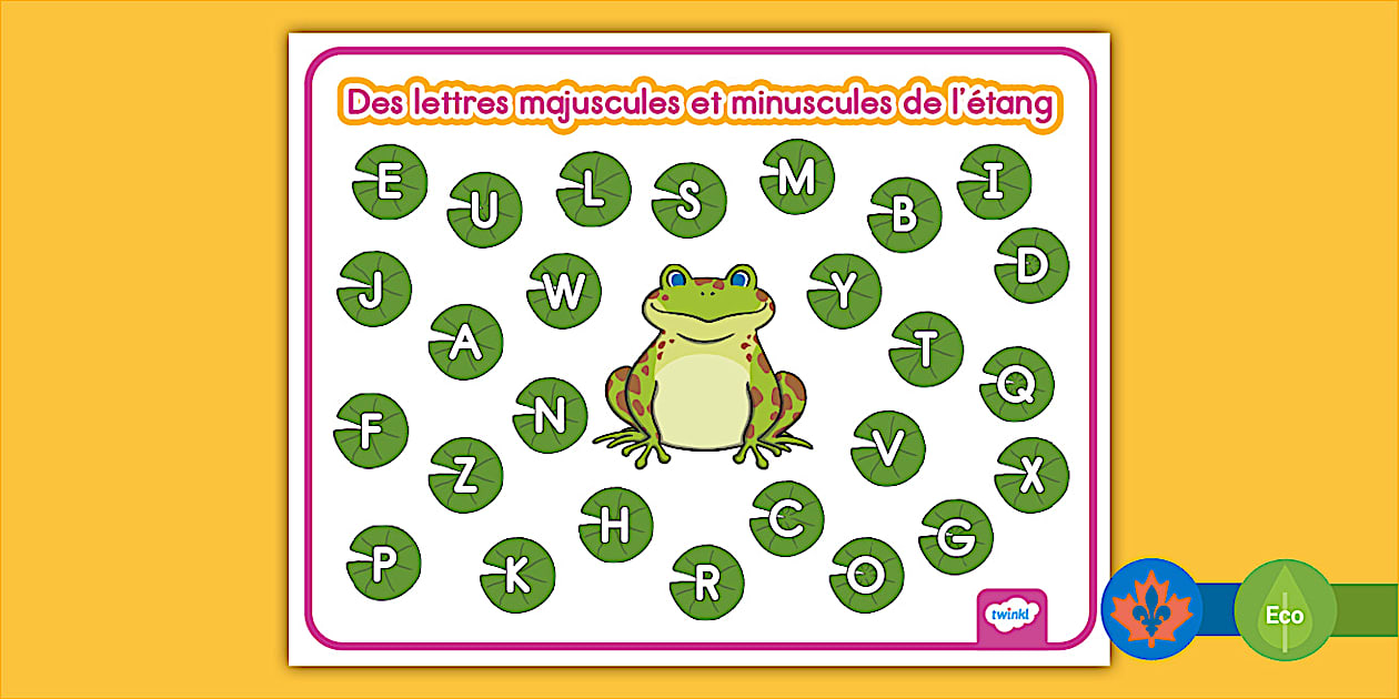 Pond Upper and Lower Case Letter Match French (Teacher-Made)