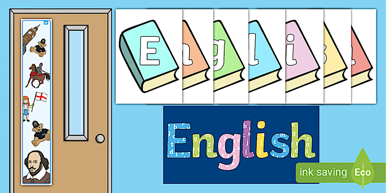 English Classroom Door Decoration Pack (teacher made)