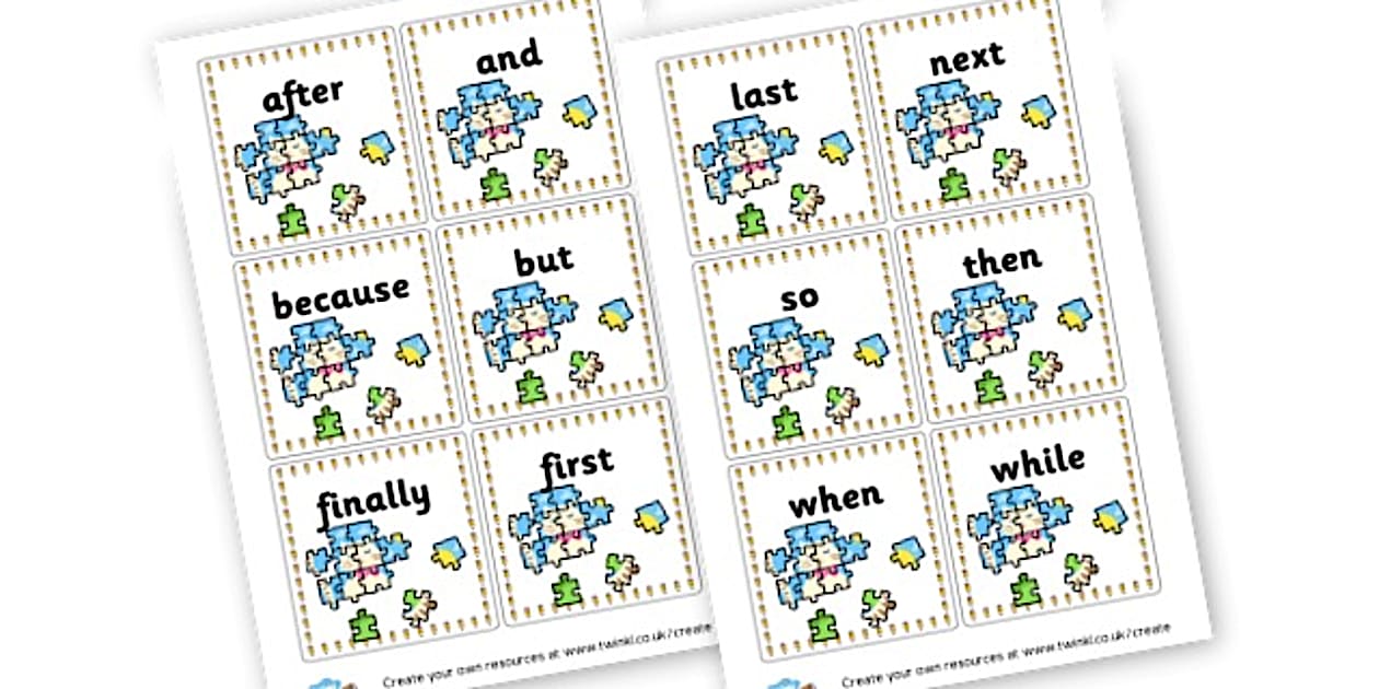 Connective Word Cards (teacher made) - Twinkl