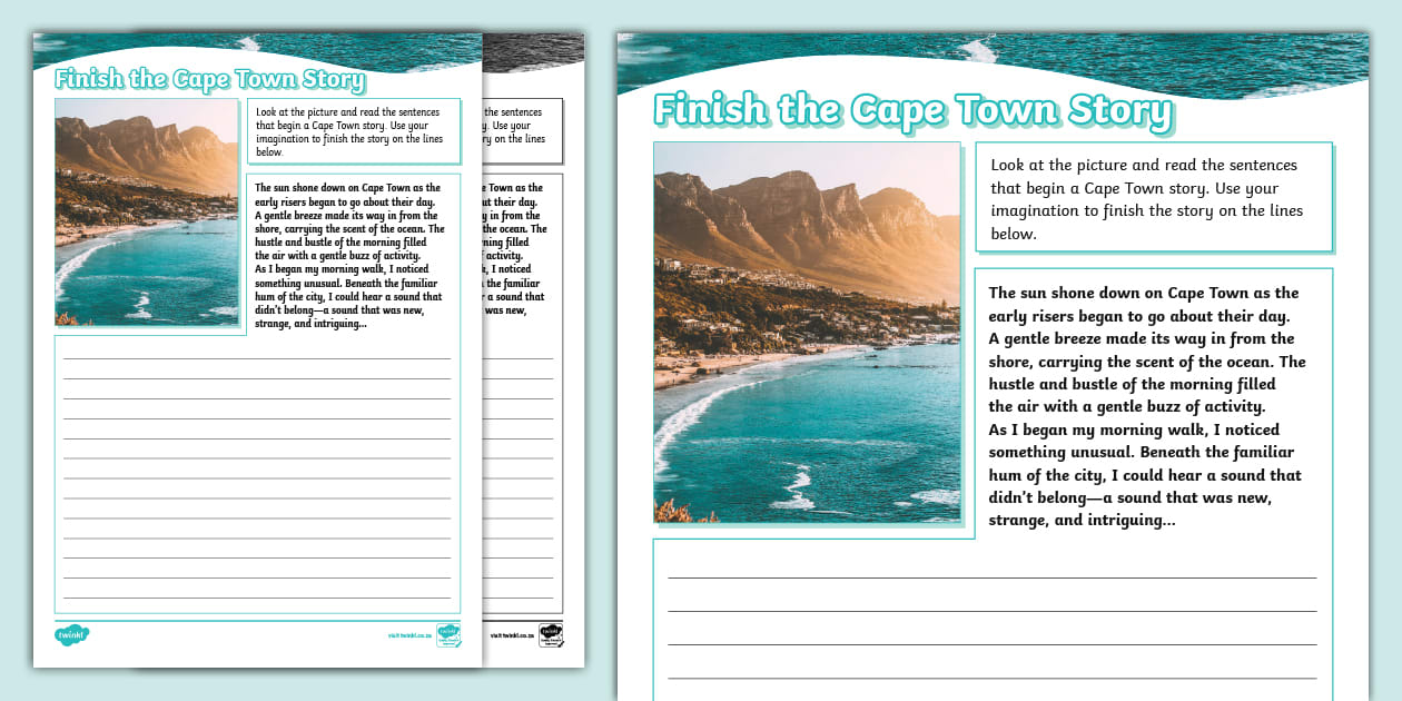 Finish the Cape Town Story Writing Template