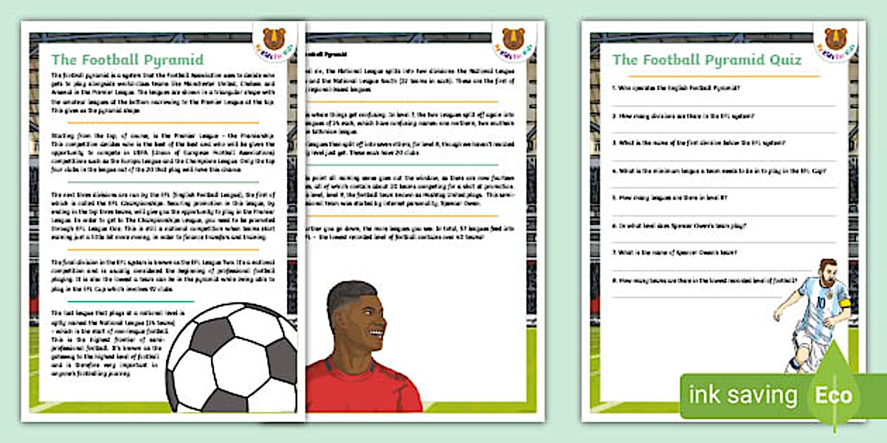 The Football Pyramid | Home Education Reading | Twinkl