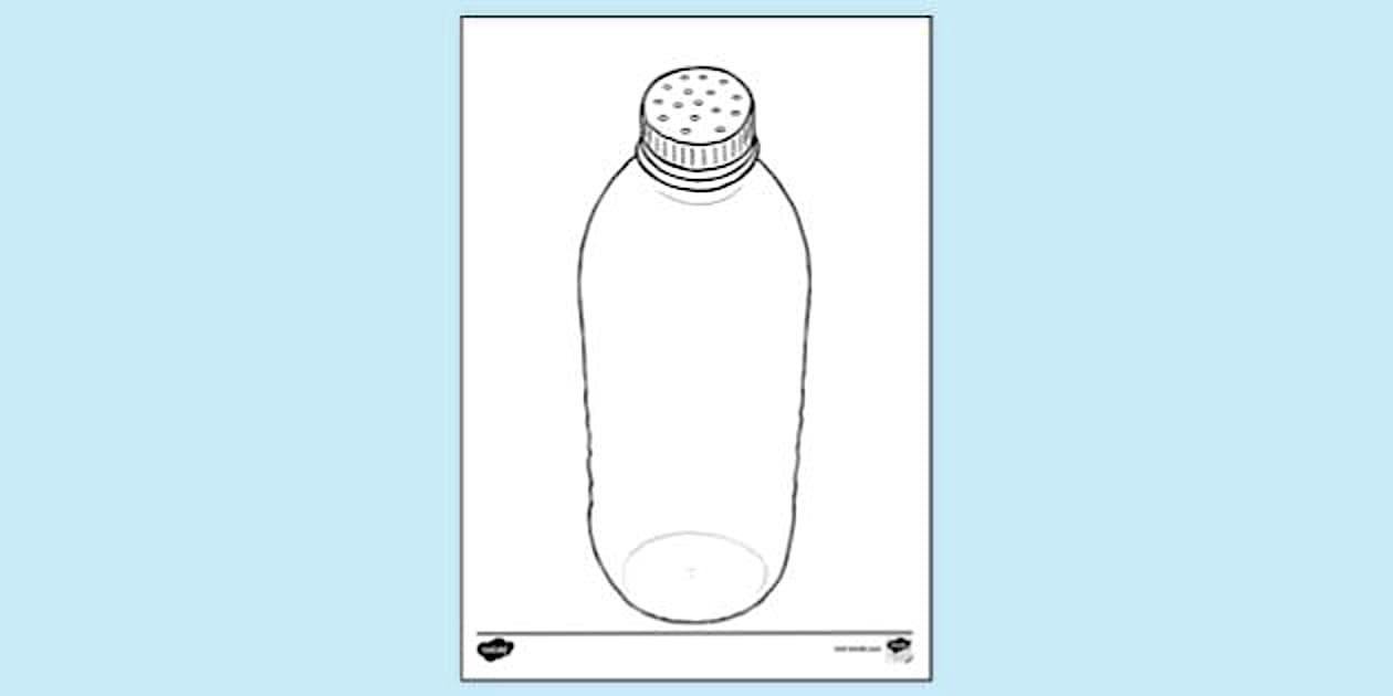 Plastic Bottle With Holes in Lid Colouring | Colouring Sheets