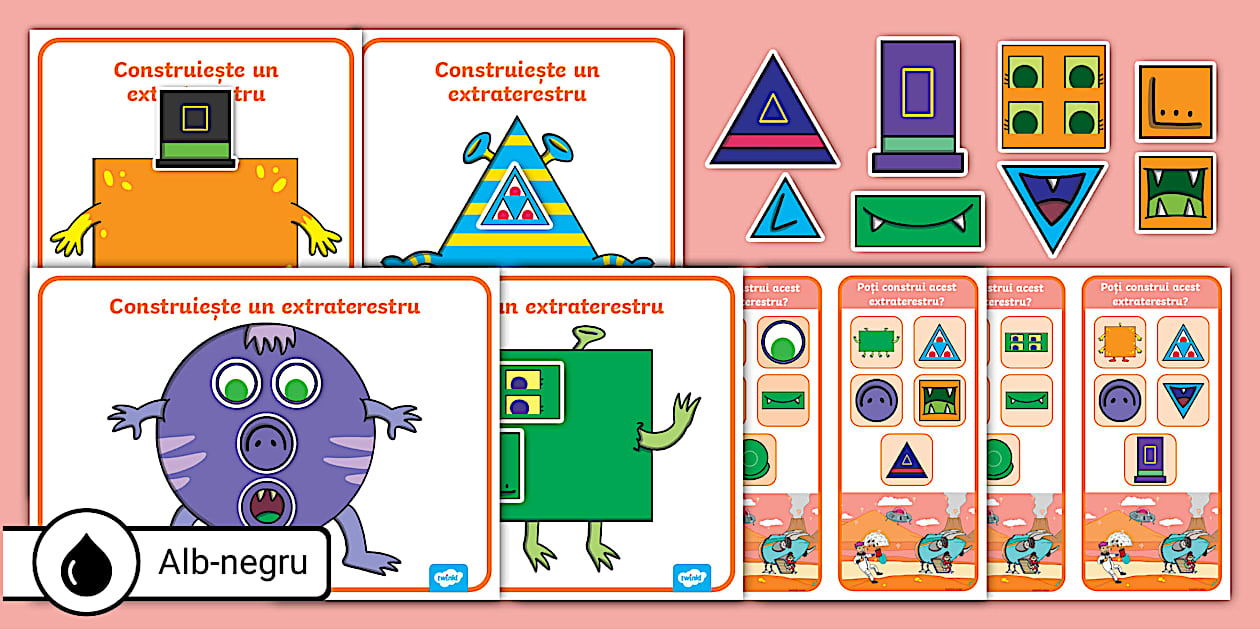 Construiește un extraterestru – Activitate forme geometrice