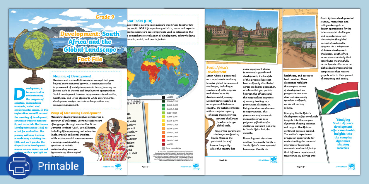 Gr 9 - Geography - SA and the Global Landscape - Fact File