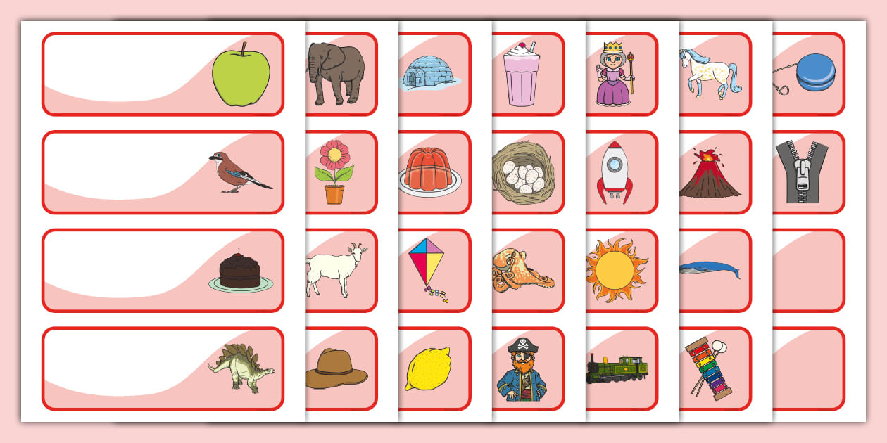 Editable Drawer - Peg - Name Labels (Set 1) - Red - Twinkl