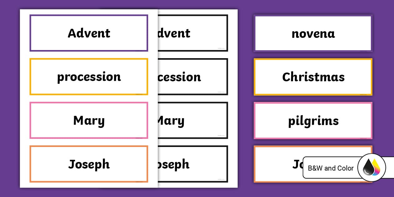 Las Posadas Vocabulary Cards for 3rd-5th Grade - Twinkl