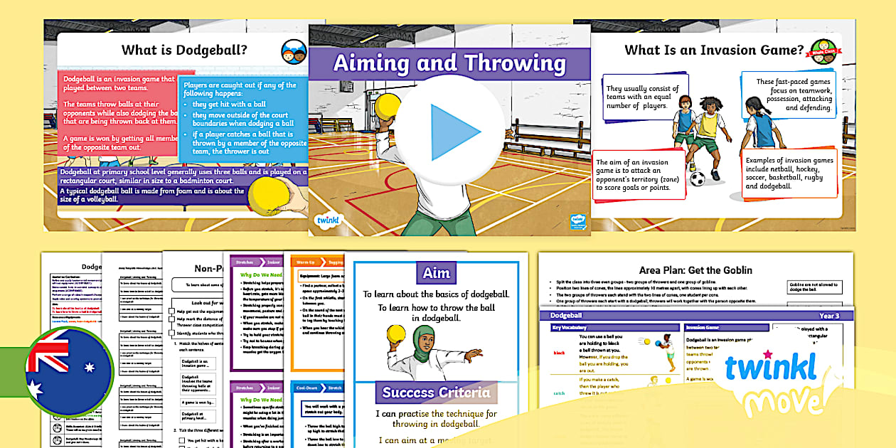 Move PE Year 3 Dodgeball Lesson 1: Aiming and Throwing