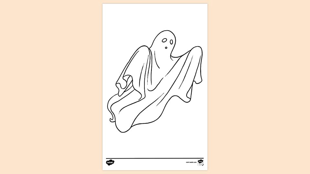 Printable Ghost Colouring Sheet | Colouring Sheets - Twinkl