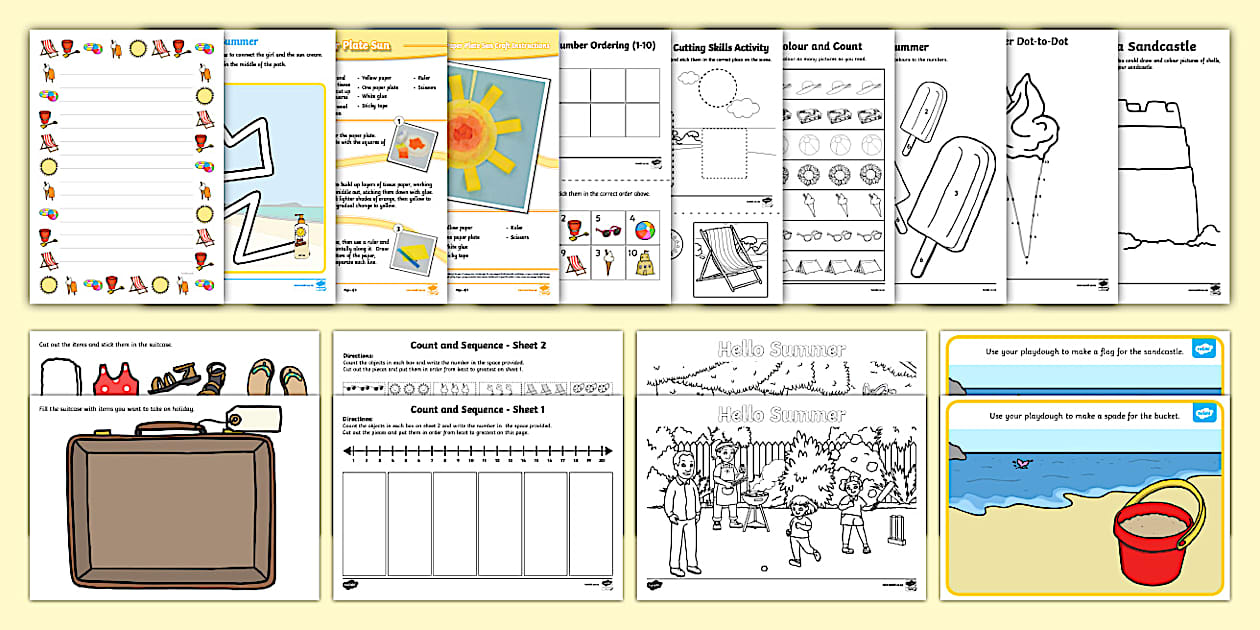 Summer End of Year ECE Activity Pack (teacher made) - Twinkl