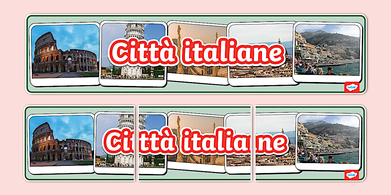 Fotografico striscione: Città italiane - Twinkl