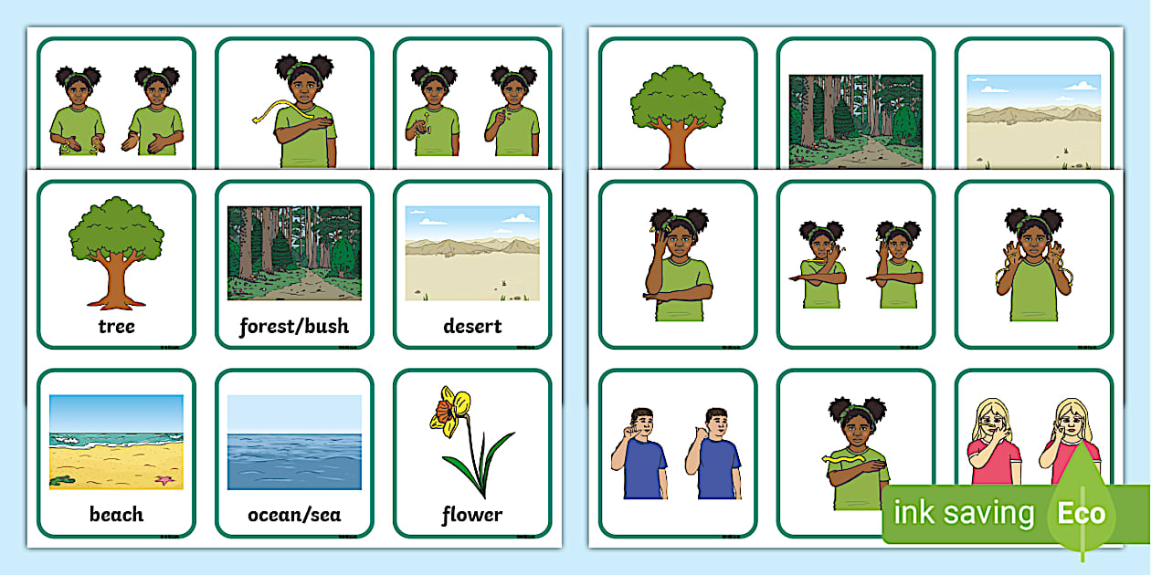 Auslan Natural Matching Cards