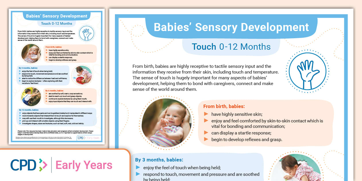 Babies' Sensory Development: Touch 0-12 Months (Poster)