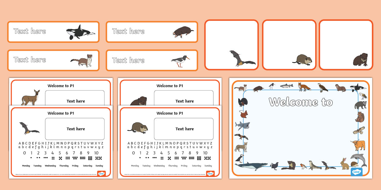 Scottish Wildlife Class Set Name Classroom Organisation Pack