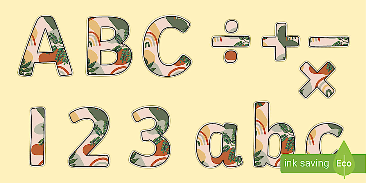 👉 Boho Earth Tone Display Lettering (teacher made)