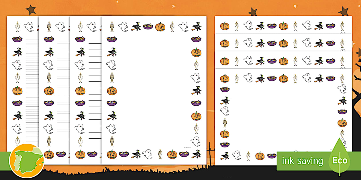 Pautas para escritura: Halloween (teacher made) - Twinkl