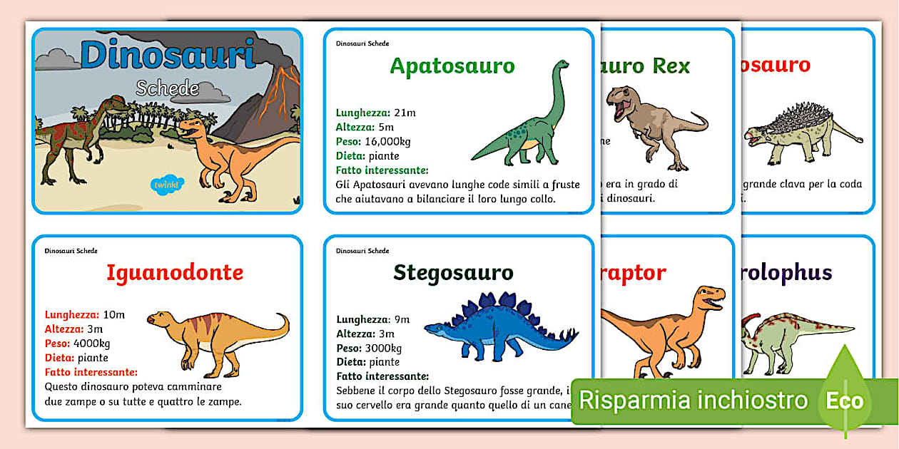 Attività sui dinosauri scuola primaria (teacher made)