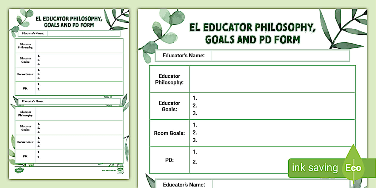 EL Educator Philosophy, Goals and PD (teacher made) - Twinkl