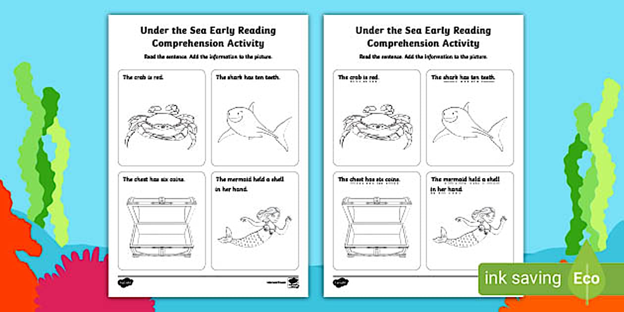Under the Sea Phase 4 EYFS Reading Comprehension Activity