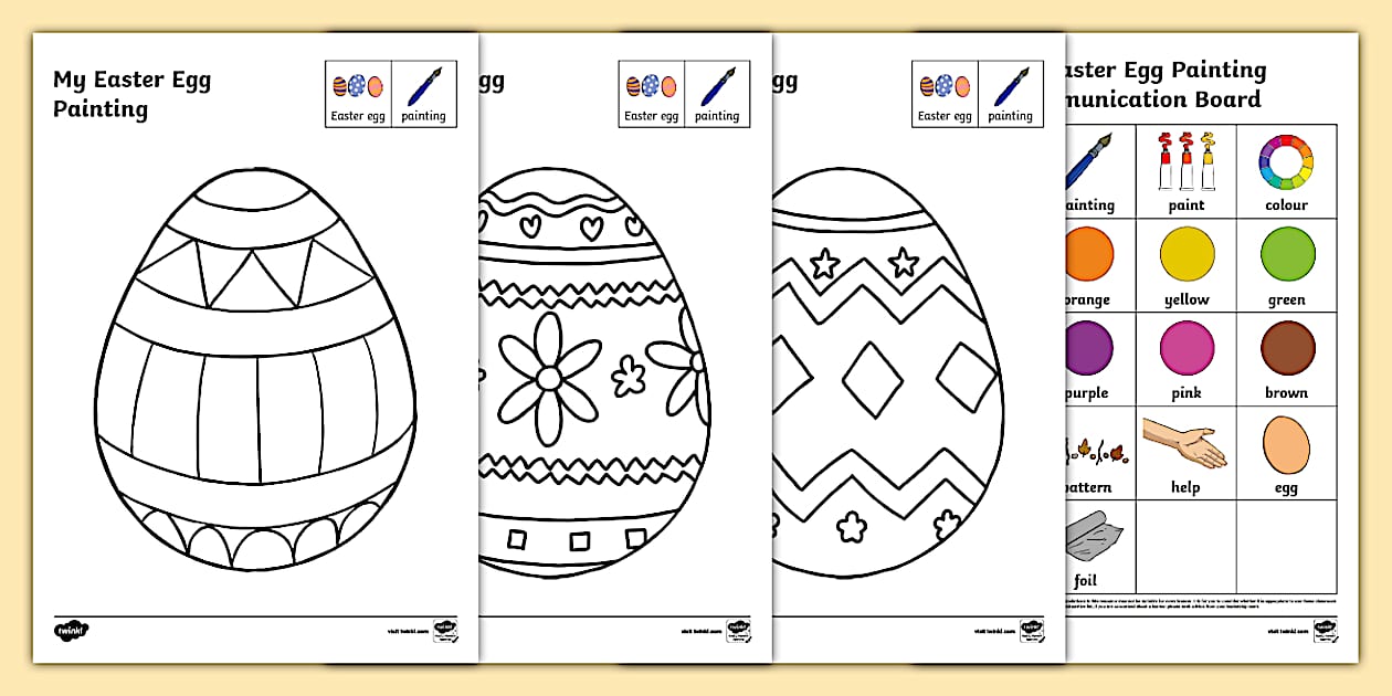 Easter Egg Painting Activity with Visual Supports - Twinkl