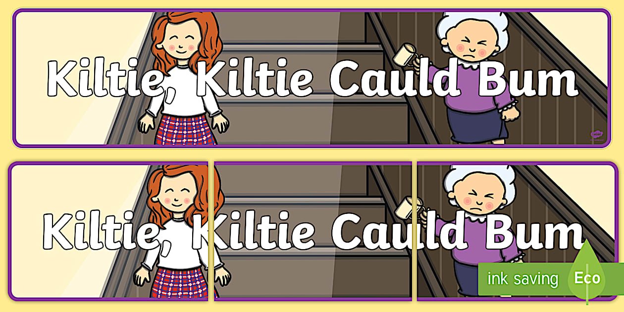 Kiltie, Kiltie Cauld Bum Display Banner (teacher made)
