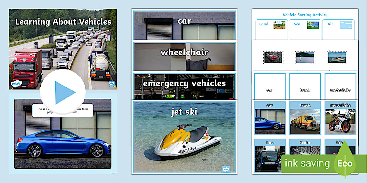 Vehicles Resource Pack- Inclusion (teacher made) - Twinkl