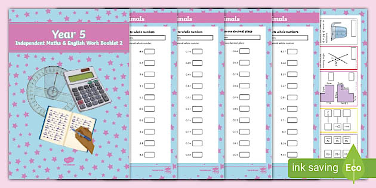 👉 Year 5 Independent Maths & English Work Booklet 2