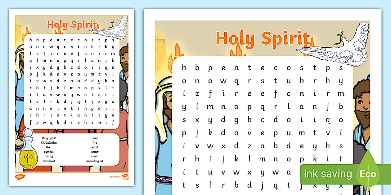 Holy Spirit Word Search - RE - KS1 - Twinkl