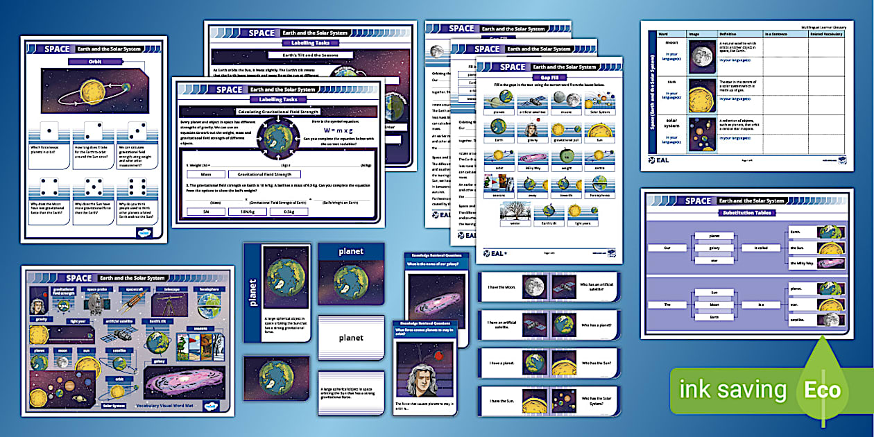 EAL Older Learners Curriculum Scaffolding Pack - Science - Space (Earth ...