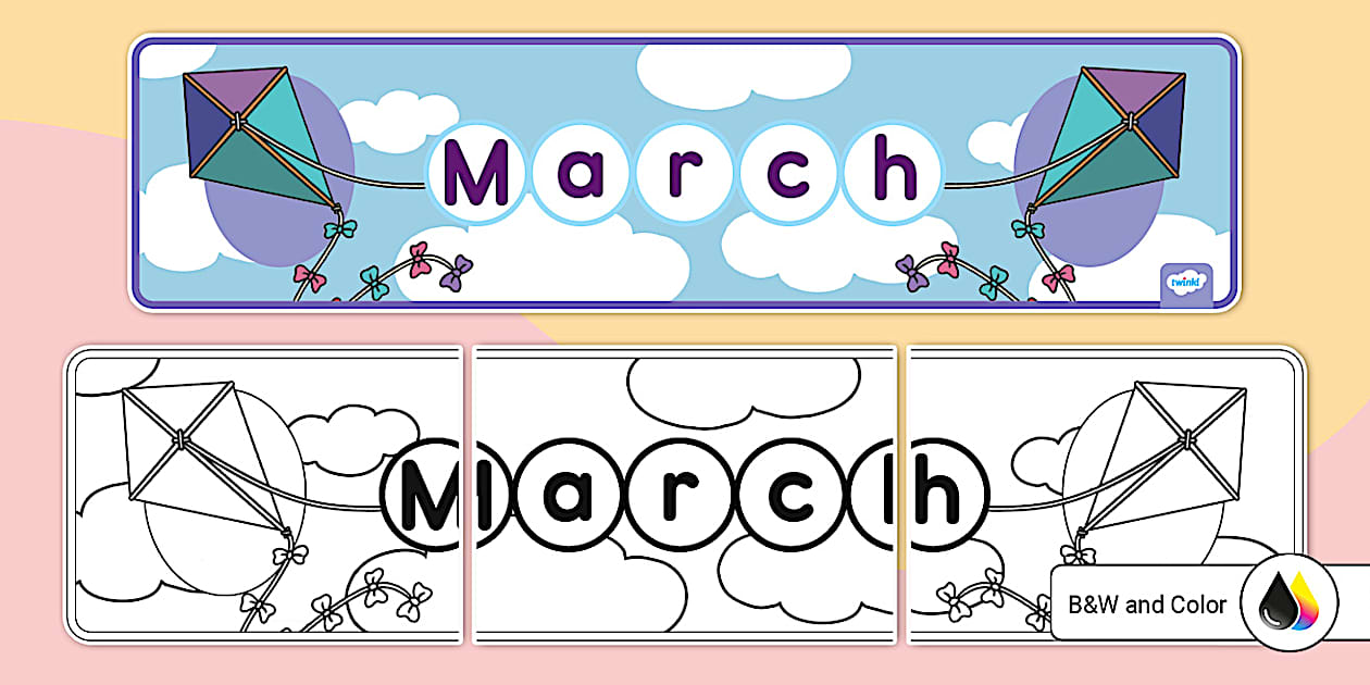 March Banner | All About Spring Season | Twinkl USA - Twinkl