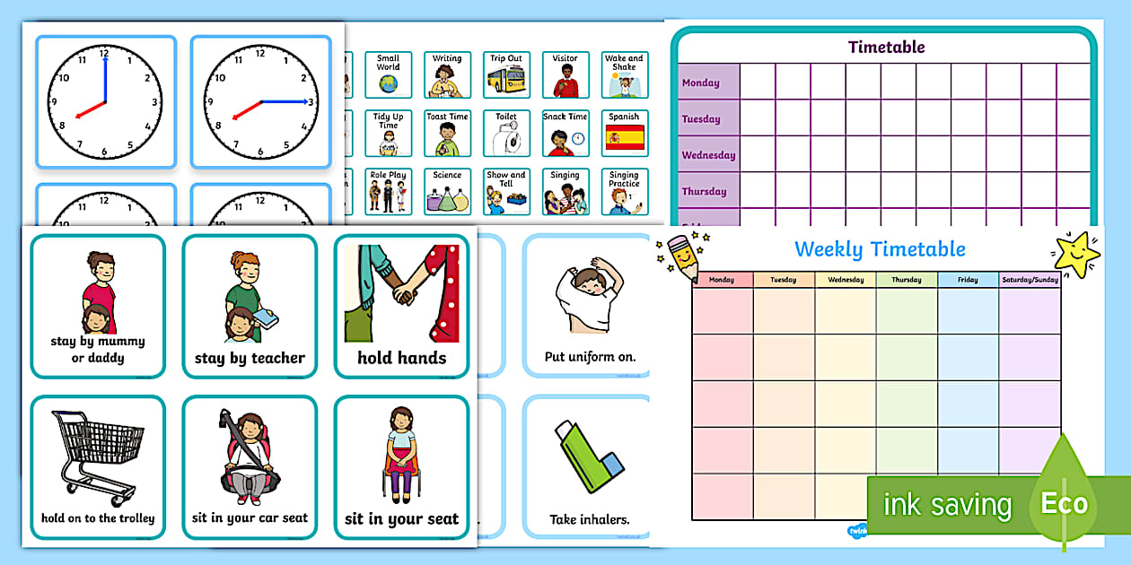 SEN Visual Timetable Resource Pack (Teacher-Made) - Twinkl